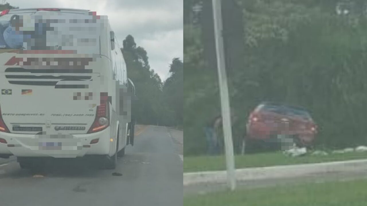 Acidente entre ônibus e carro é registrado na BR-470, em Veranópolis | Studio Notícias | Studio TV
