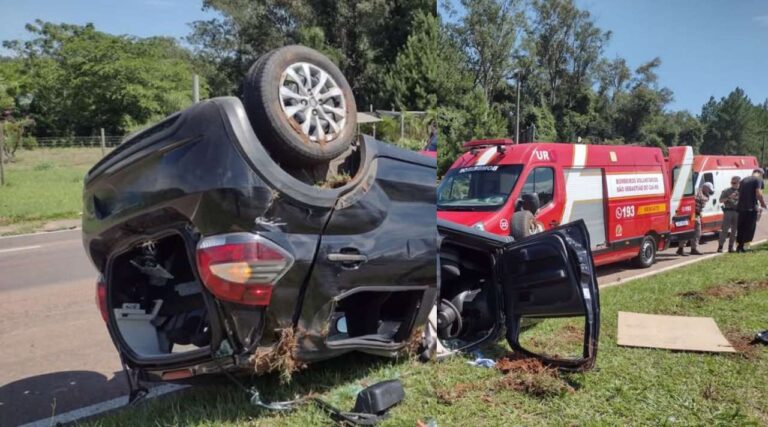 Acidente entre carro e caminhão causa capotamento na ERS-122, em São Sebastião do Caí | Studio ...
