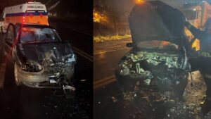 Colisão frontal deixa três pessoas feridas na ERS-122, em Antônio Prado ...
